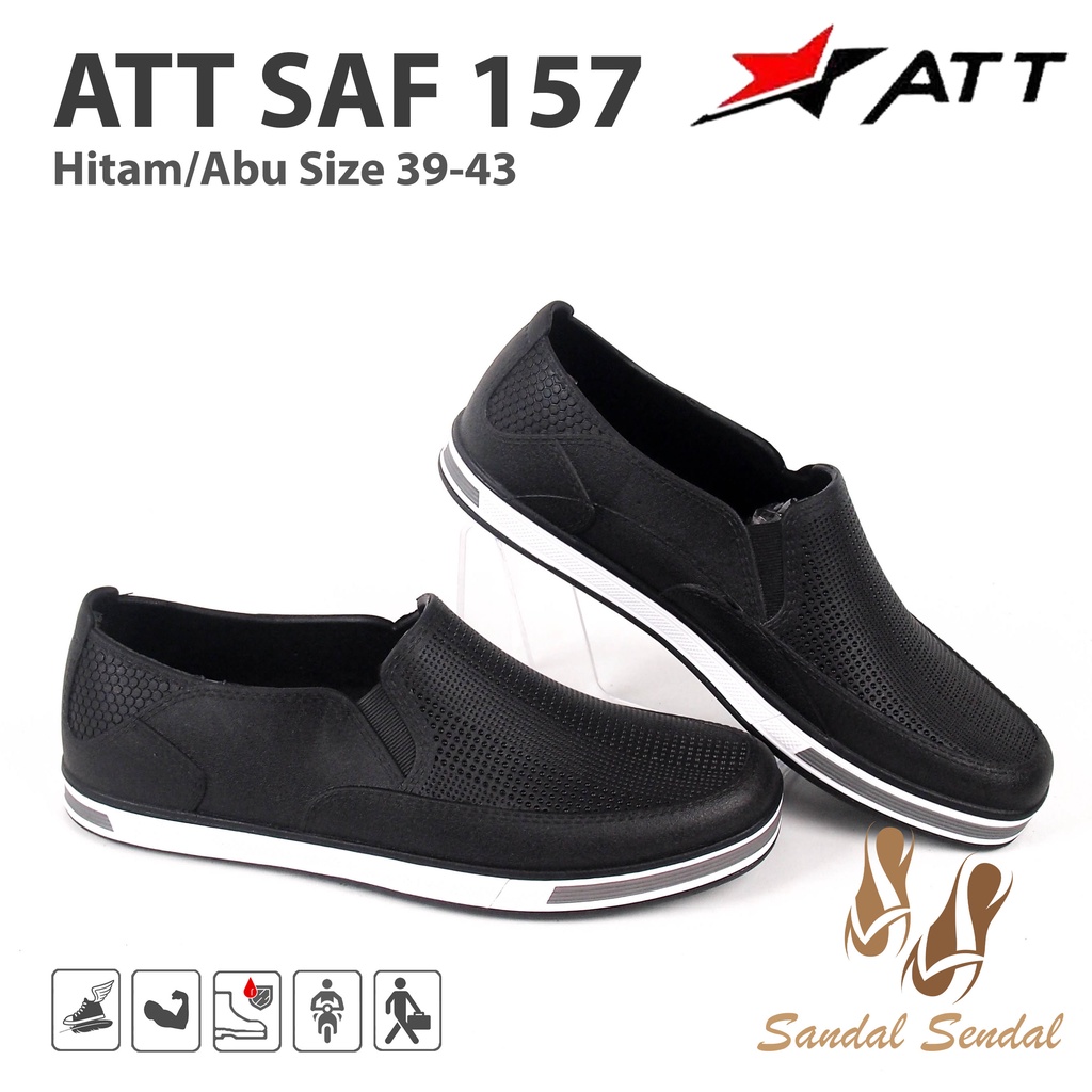 Jual SEPATU PANTOFEL PRIA ATT SAF 157 Fashion Formal Anti Air & Slip ...