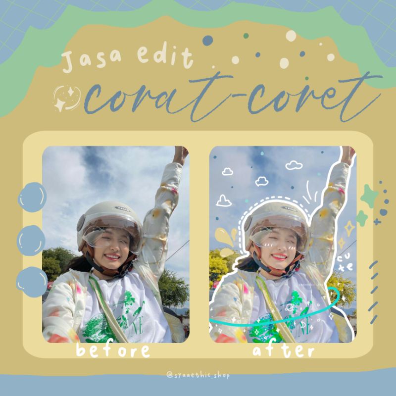 Jual jasa edit foto corat-coret aesthetic | Shopee Indonesia
