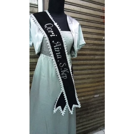 Jual selempang wisuda bludru renda 2lapis(SEHARI JADI) | Shopee Indonesia