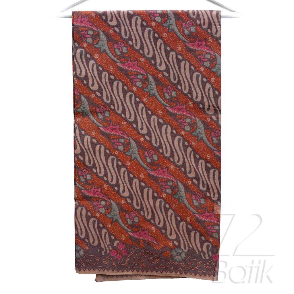 Jual KAIN BATIK PREMIUM Bahan Katun Motif Parang Warna Orange ...