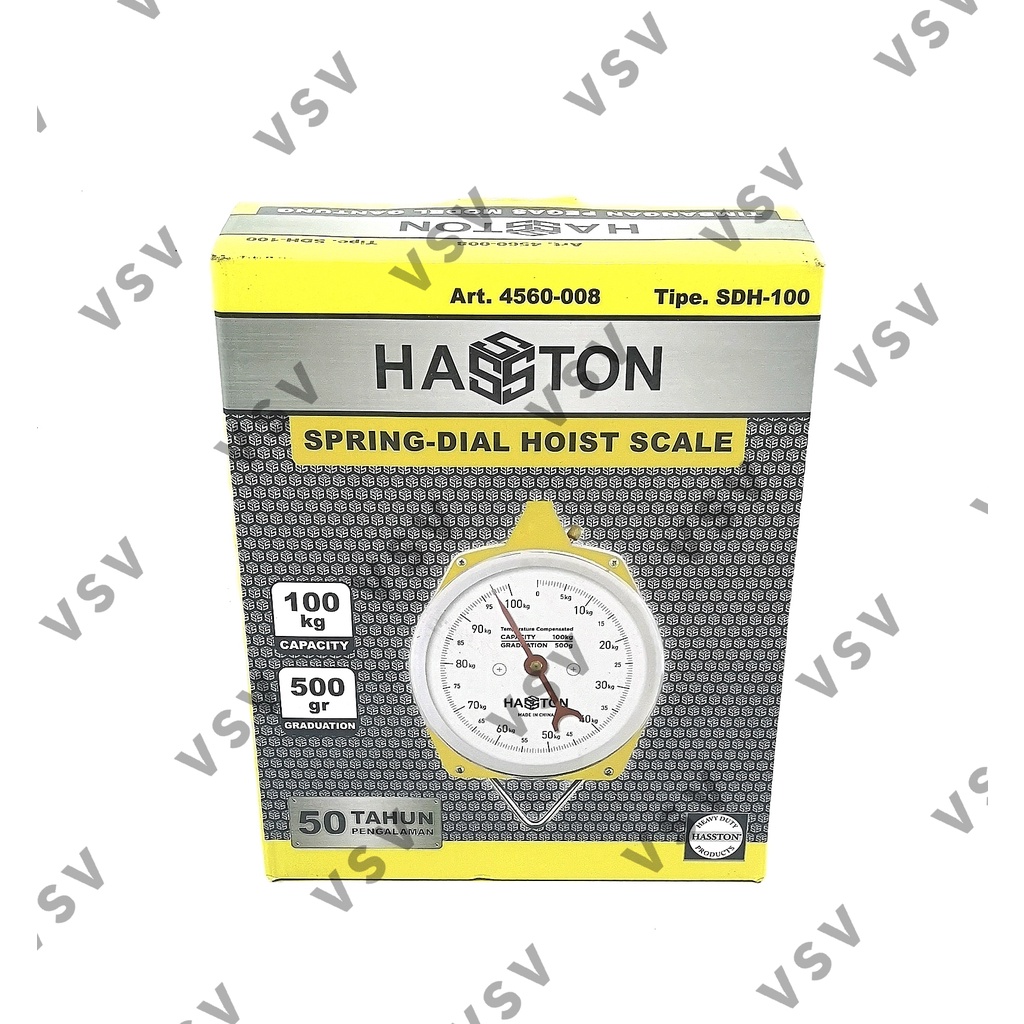 Jual HASSTON SDH-100 Timbangan Gantung 4560-008 Spring Dial Hoist Scale ...