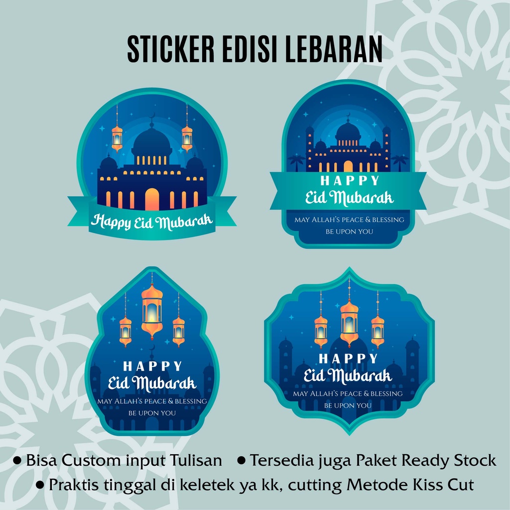 Jual Artomaringi Stiker Idul Fitri/Stiker Lebaran/Stiker Ucapan Hari ...