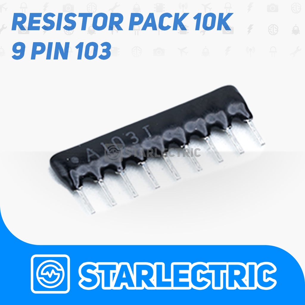 Jual R-pack Resistor Pack Array Network Respack Rpack 9P 10K Ohm 9 pin ...