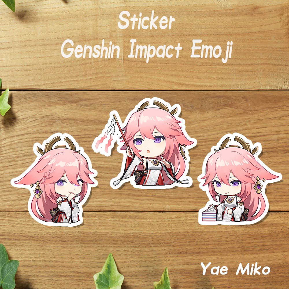 Jual Stiker Genshin Impact Emoji Sticker Vinyl / Sticker Set Genshin ...