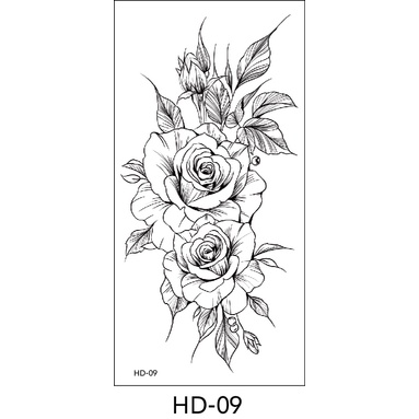 Jual 1 Lembar Temporary Tattoo Sticker Motif Bunga Fresh Waterproof ...