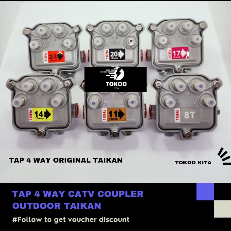 Jual Tap 4 way CATV coupler outdoor taikan original | Shopee Indonesia