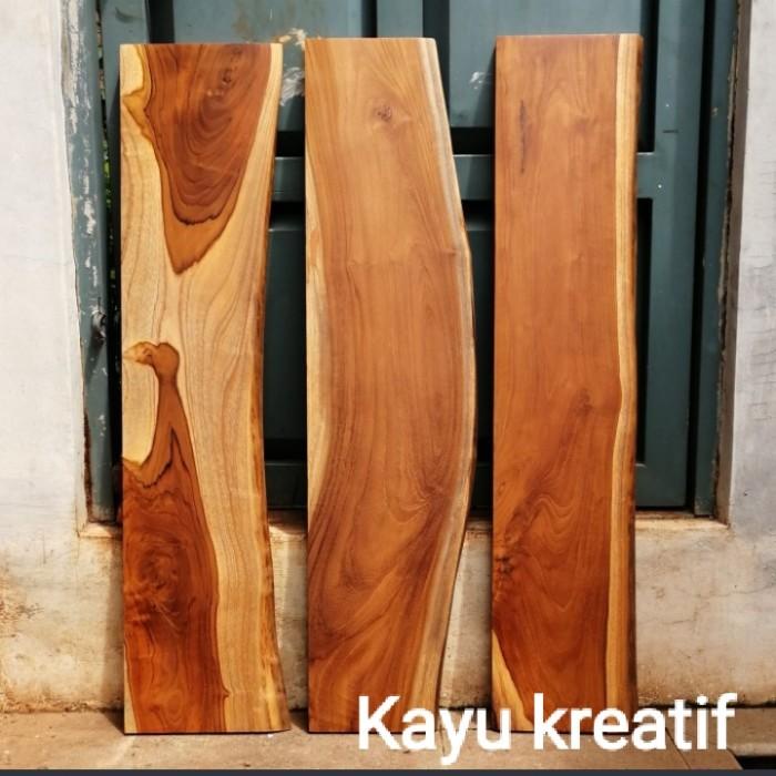 Jual Kayu Papan Ambalan Meja Konsol Kayu Jati Asli Natral ...