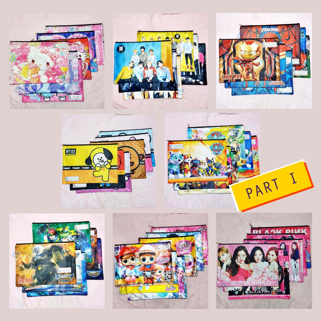 Jual (order per set) PART I Map Folder Dokumen F4 kain | Shopee Indonesia