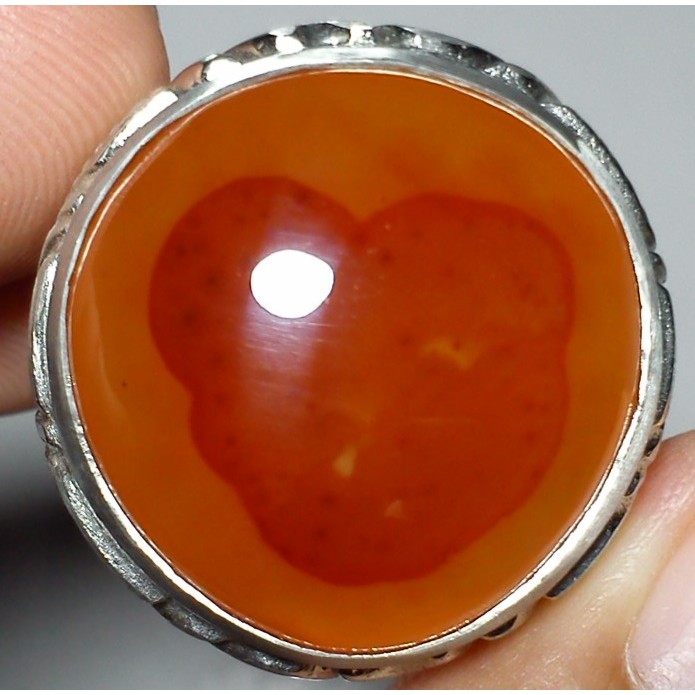 Jual cincin akik sulaiman gradasi orange kristal gambar love amor hati ...