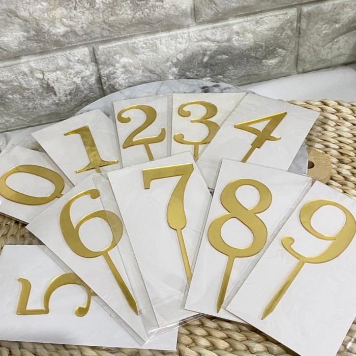 Jual DEKORASI KUE ULANG TAHUN CAKE TOPPER NUMBER TOPER KUE ANGKA HIASAN ...