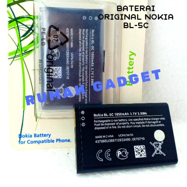 Jual BATERAI BATRE BATTERY NOKIA N70 3650 5130 BL-5C BL5C ORIGINAL 99% ...
