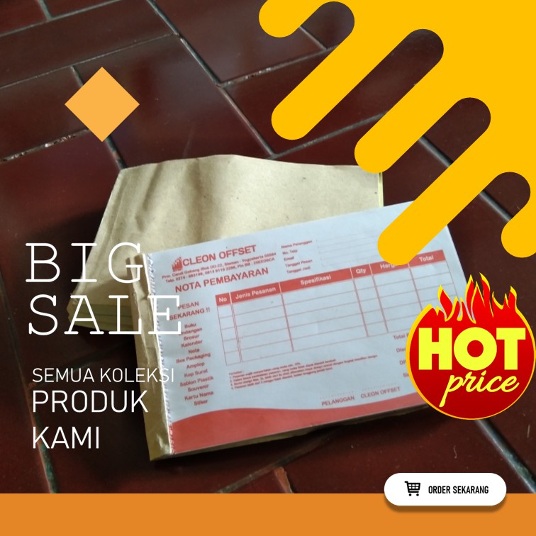 Jual Cetak Nota/Nota Custom/Nota Kontan/Nota Olshop/Nota Murah 4Ply ...