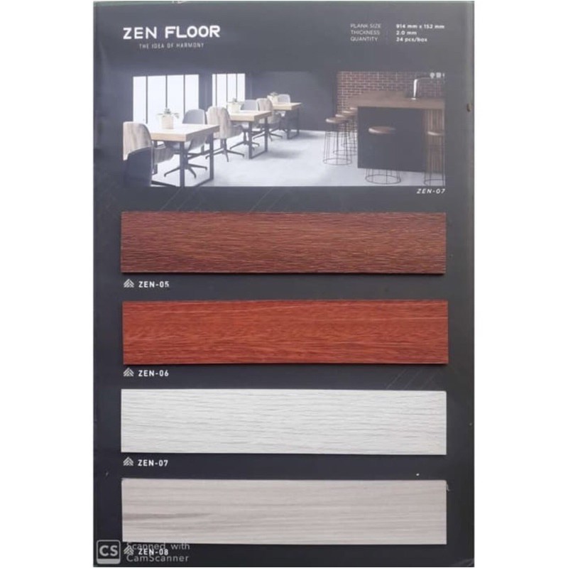 Jual VINYL PLANK ZEN FLOOR HARGA PERBOX TEBAL 2mm VINYL LANTAI | Shopee ...
