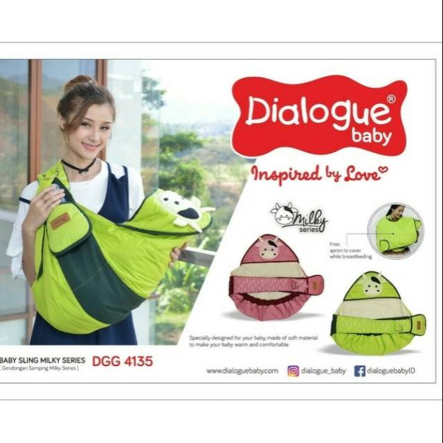 Jual Gendongan Samping Dialogue Baby Gendongan Baby Sling Milky Series ...