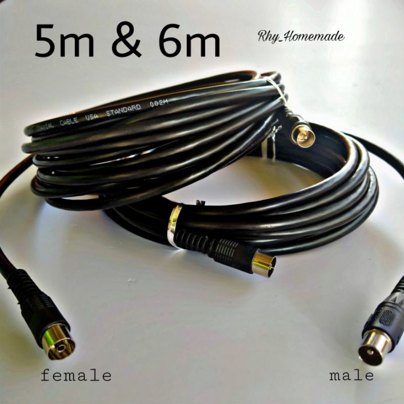 Jual kabel loop out,kabel sambungan antena tv (5-6 mtr) | Shopee Indonesia