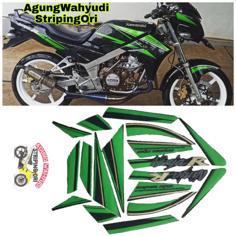 Jual STIKER STRIPING LIS BODY MOTOR KAWASAKI NINJA R (TIDAK ADA BAGIAN ...