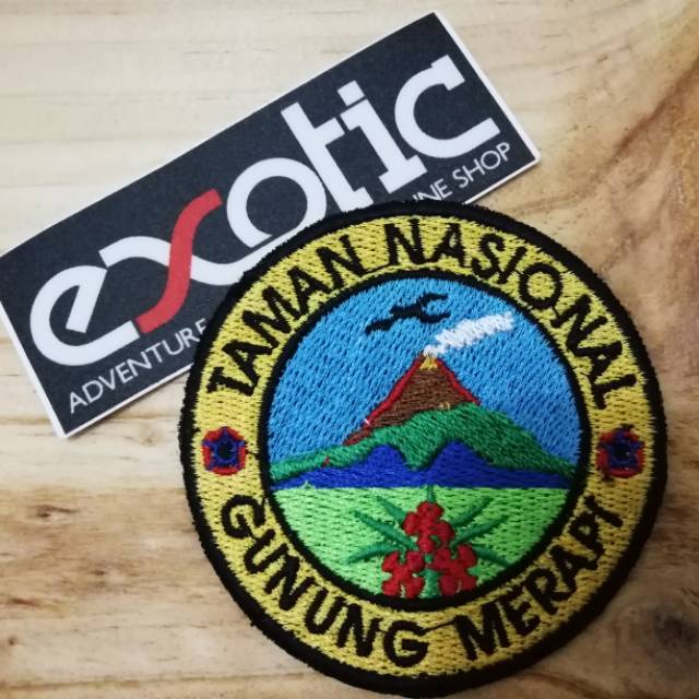 Jual Bordir logo Taman Nasional Gunung Merapi Aksesoris gunung ...