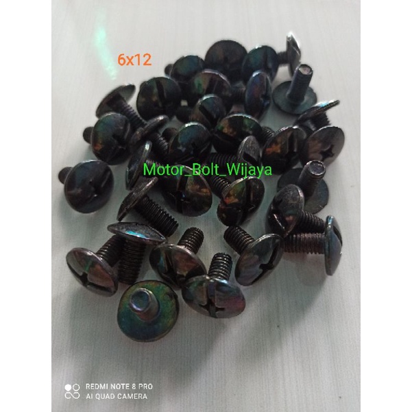 Jual Baut Body 6x12 Hitam Isi 50 Pcs | Shopee Indonesia