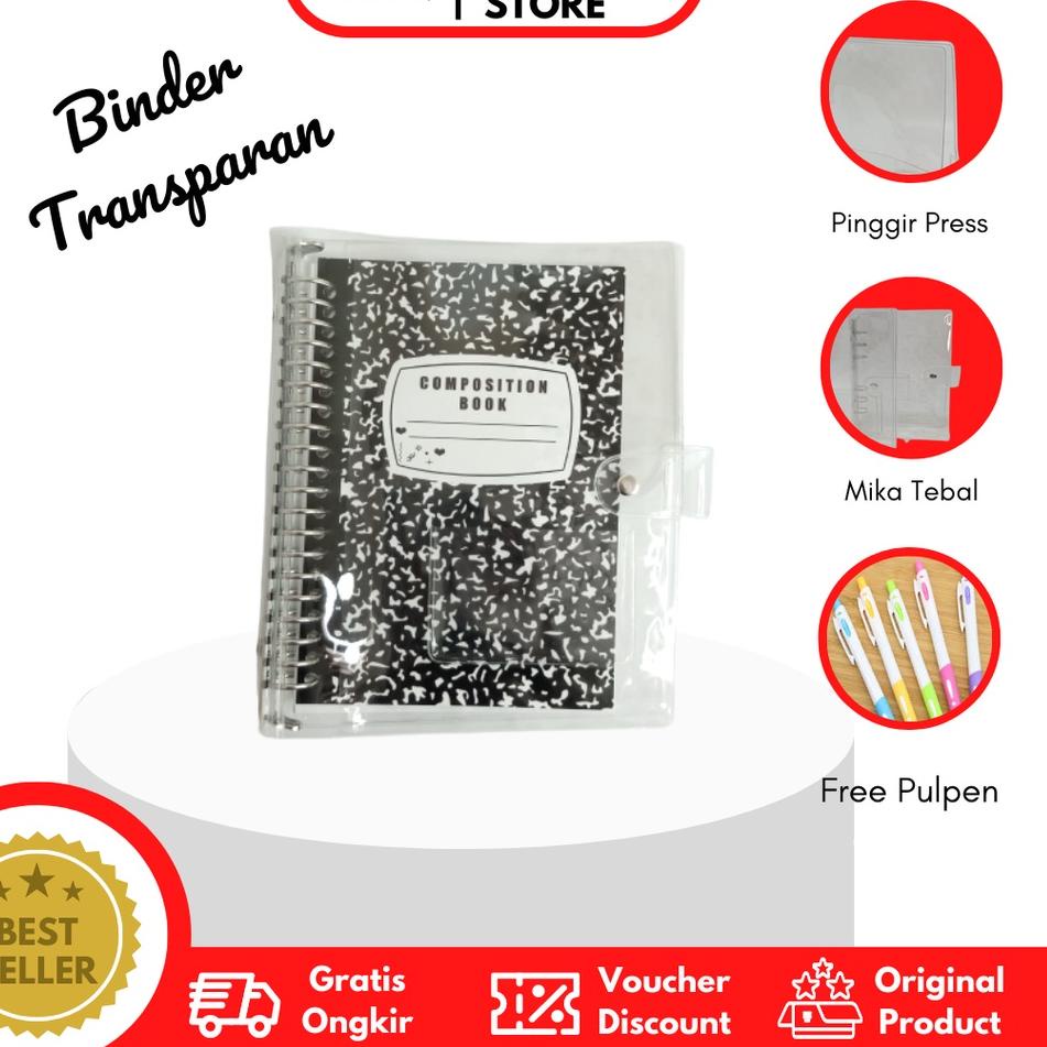 Jual SALE Binder Transparan A5 Ring 20, Binder Trasparan Korea, Binder ...