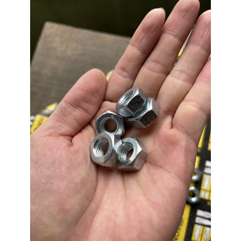 Jual MUR BESI M10 x P1.5 putih /Mur M10 drat 1.5 kunci 17 putih/Mur ...