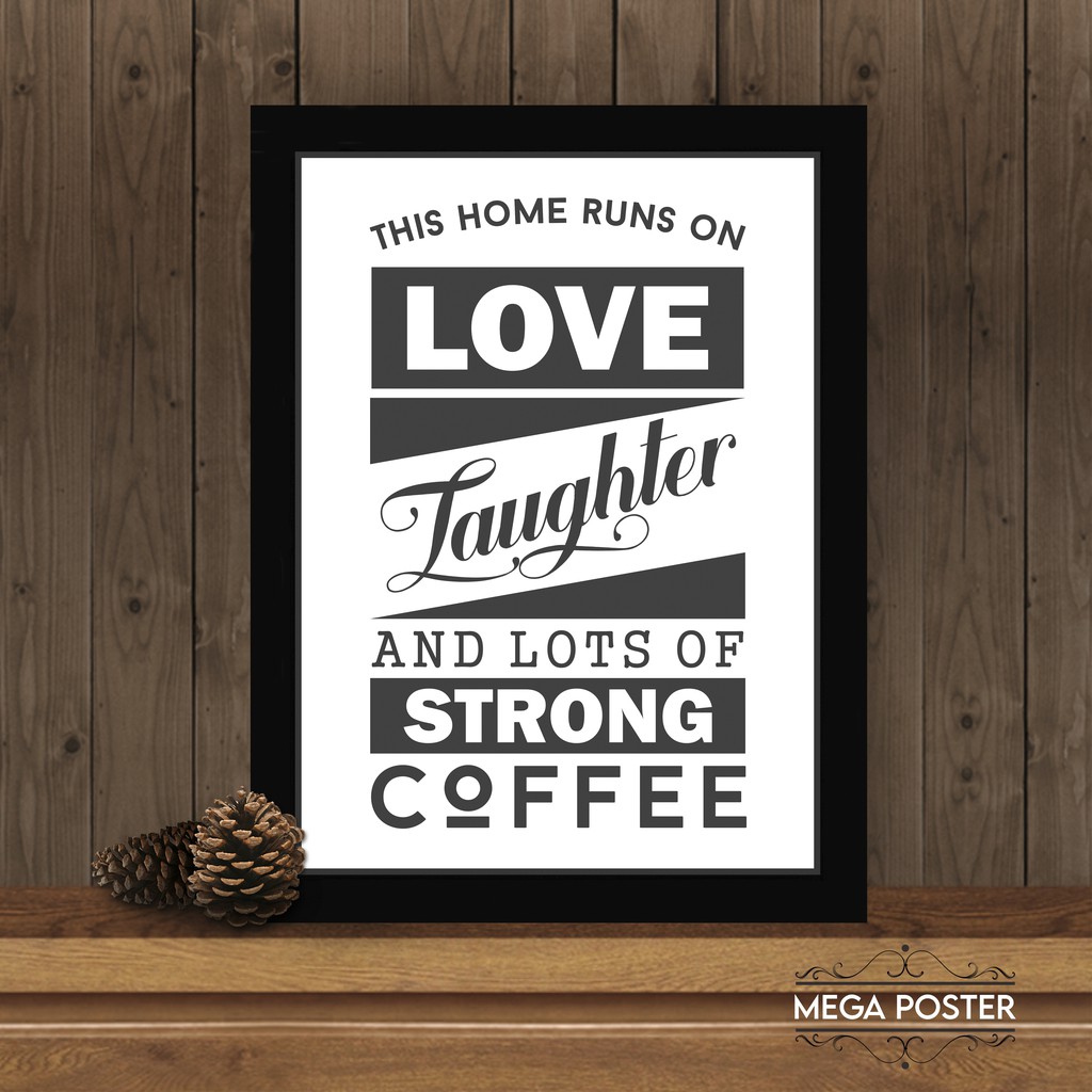 Jual Hiasan Dinding Poster Tipografi - Cafe Coffe - Wall Decor Pugira ...