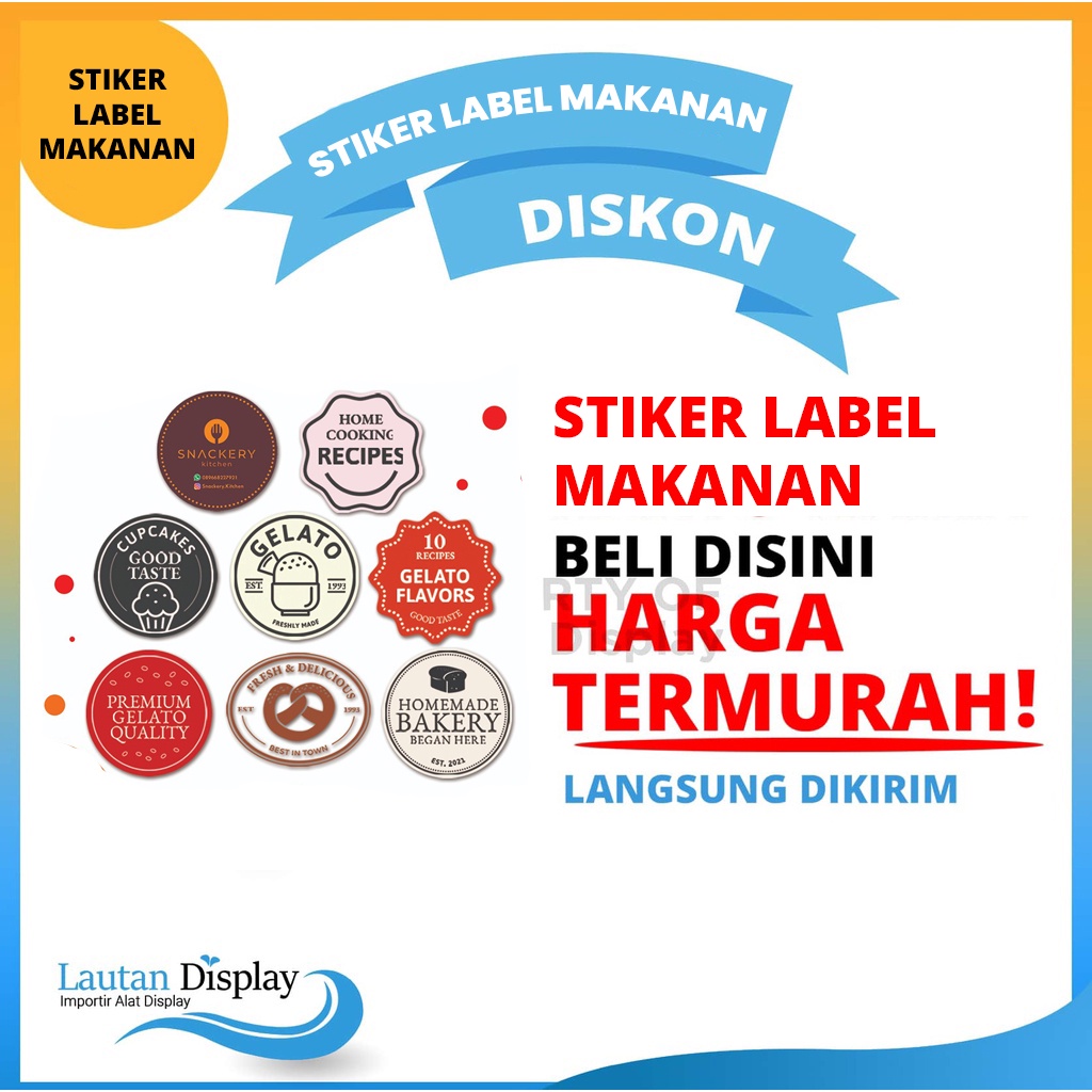 Jual Stiker Label makanan Plus cutting | stiker label makanan murah ...