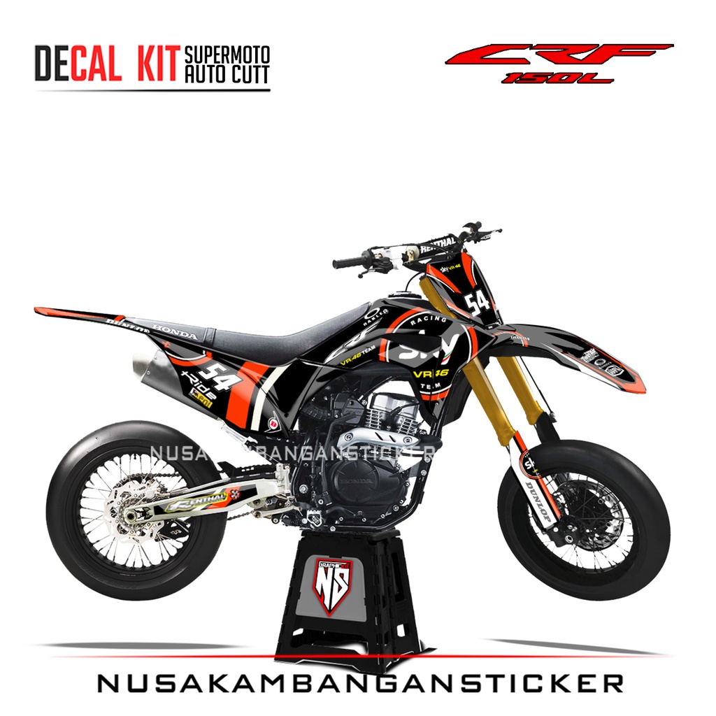Jual STICKER SUPERMOTO CRF 150 L GRAFIS SKY 46 LIVERY OREN 04 | Shopee ...