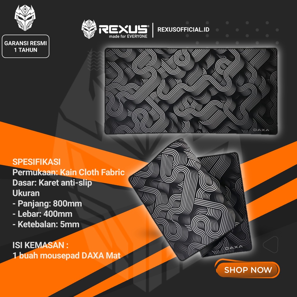 Jual Mouse pad gaming Rexus Mousepad Gaming Daxa Retro Mousemat ...
