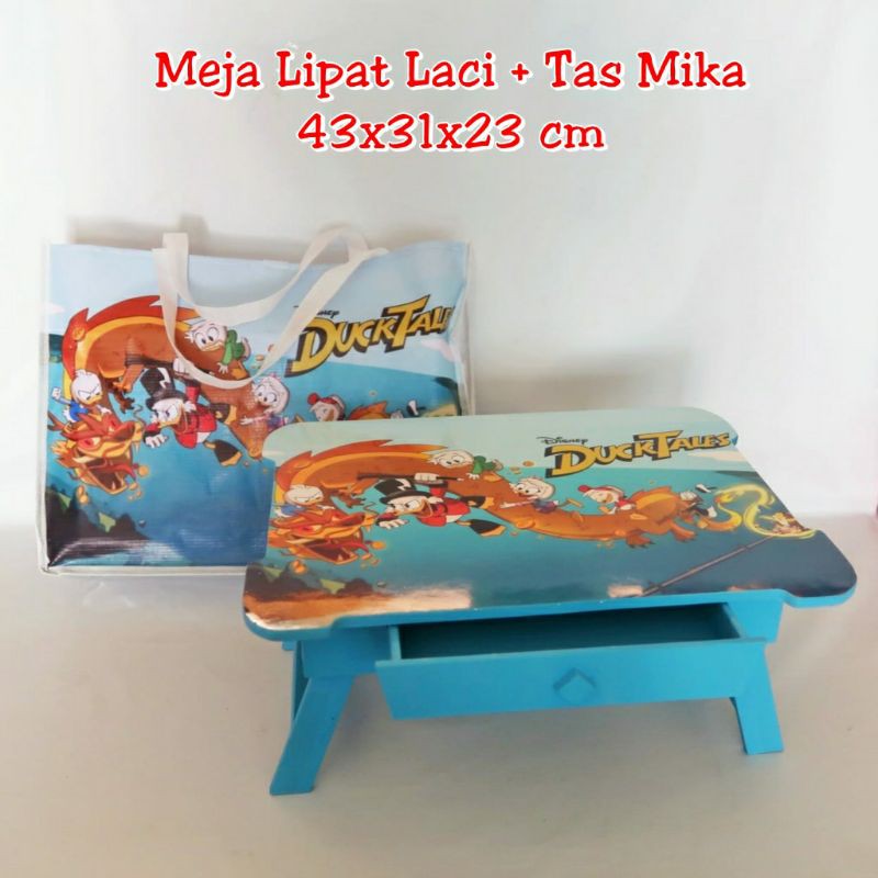 Jual MEJA LIPAT LACI STD + TAS MIKA Meja Belajar Kayu Custom | Shopee ...