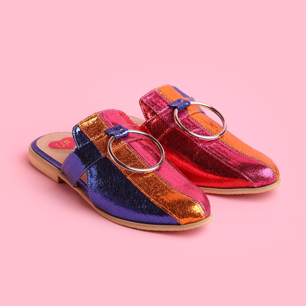 Jual IWEARUP Megan Colorblock Mules | Shopee Indonesia