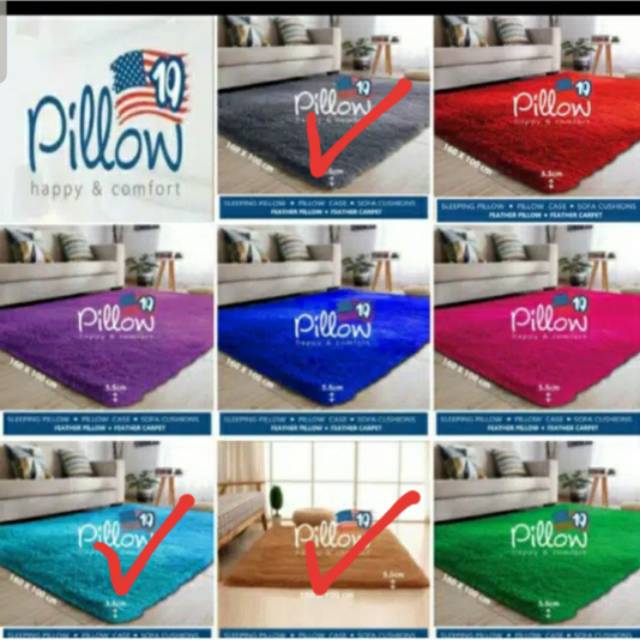Jual Karpet bulu 100x150x2cm ( my pillow ) | Shopee Indonesia