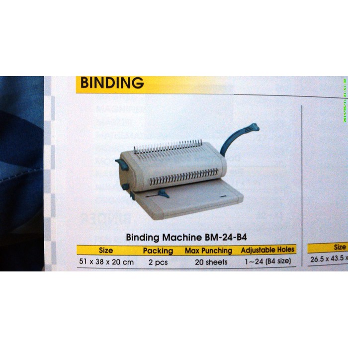 Jual Mesin binding spiral plastik JOYKO body besi ( Heavy) seri BM-24 ...