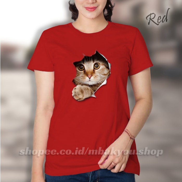 Jual Kaos KUCING BENGAL CAT KITTEN Baju Tshirt Gambar Kucing 3D Lucu ...