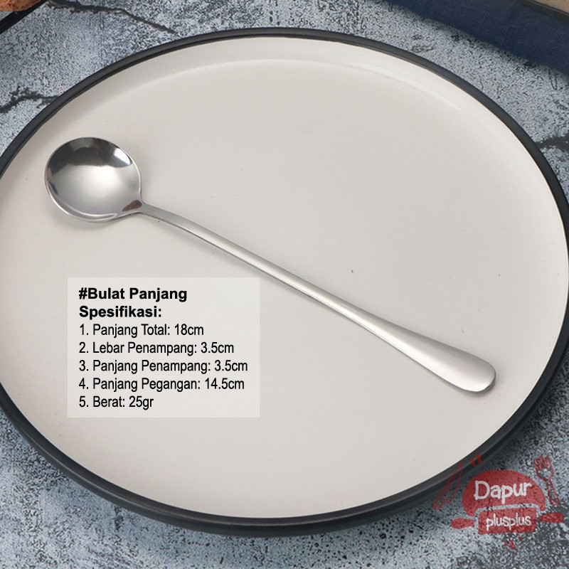 Jual Sendok Makan Bulat Korea Stainless Steel 301 Tebal Polos-Multi ...