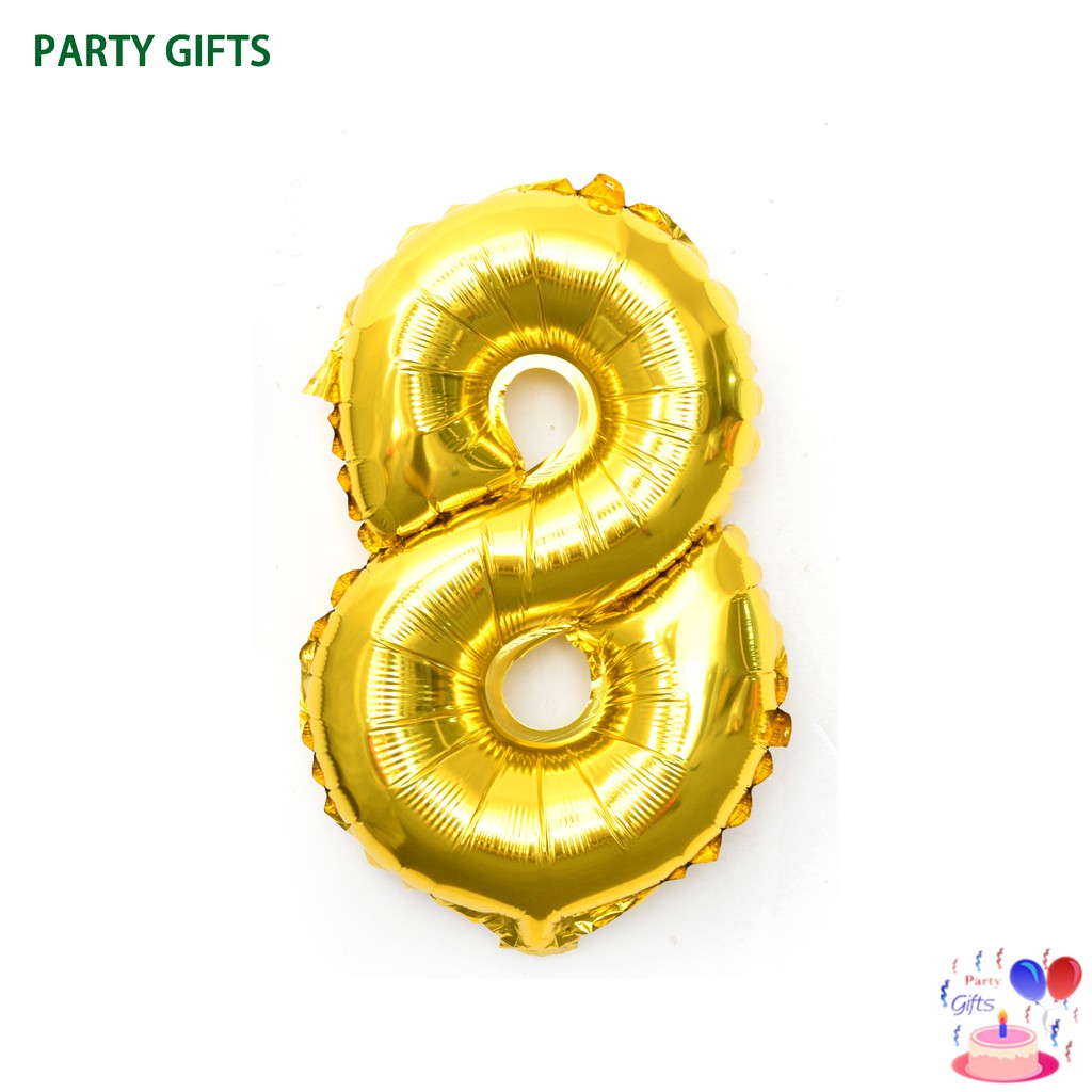 Jual Balon Foil Huruf Gold 16 Inch 40cm A-Z Balon Foil Angka 0-9 Gold ...
