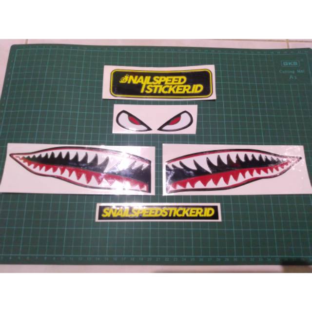 Jual Sticker helmet decal shark hiu universal | Shopee Indonesia