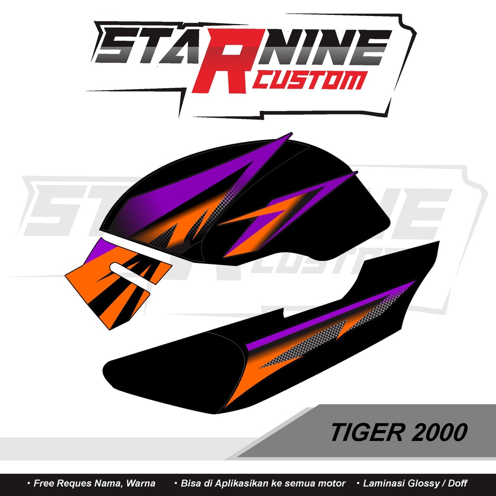 Jual striping tiger 2000 ungu orange sticker tiger lama striping tilam ...