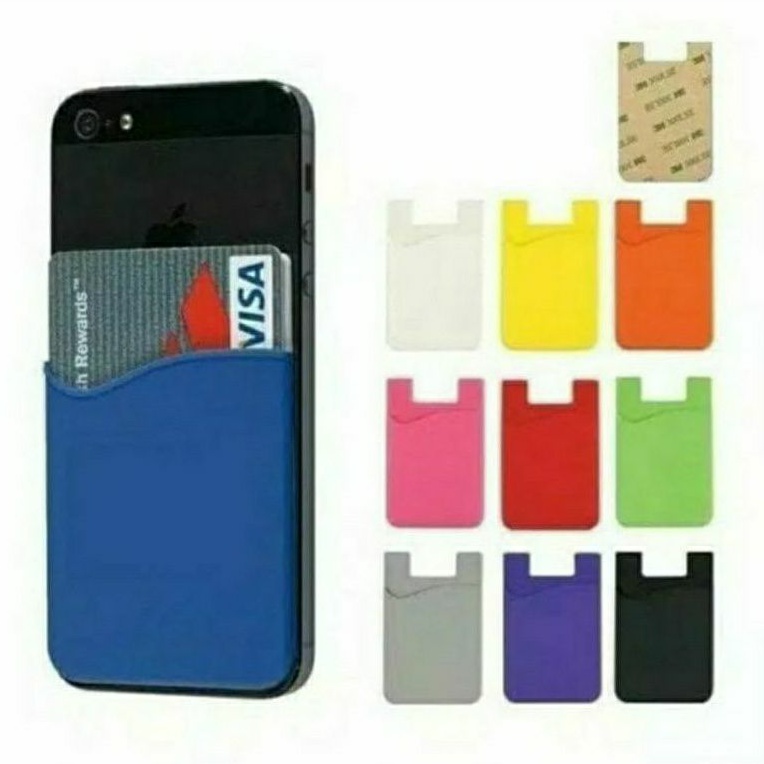 Jual Tempelan HP Tempat Slot Kartu DI Handphone Holder Card Silicon ...