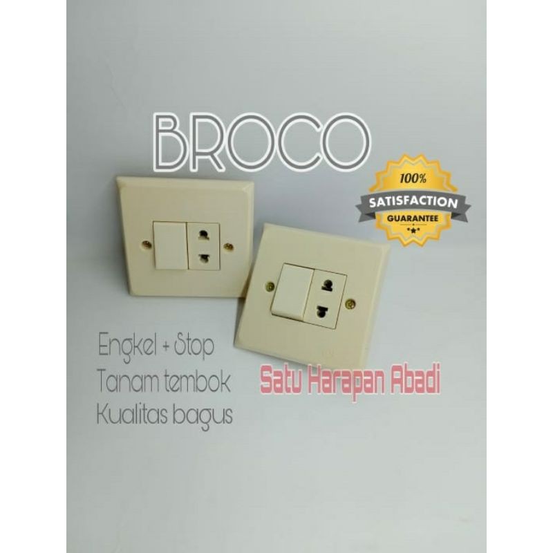 Jual BROCO IB Saklar Engkel + Stop Kontak Inbow Tanam Tembok Alegra ...