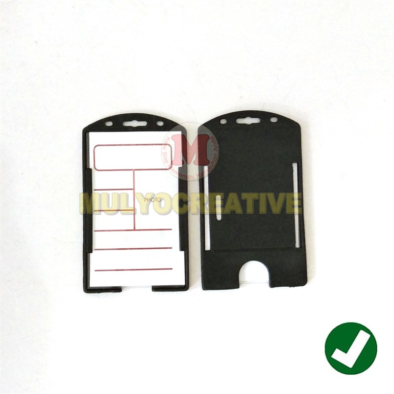 Jual ID Card Holder Warna Hitam - Tempat ID Card Bahan Plastik | Shopee ...