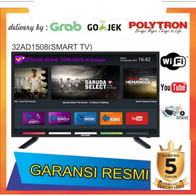 Jual SMART TV LED 32 INCH POLYTRON Garansi Resmi 5 tahun | Shopee Indonesia