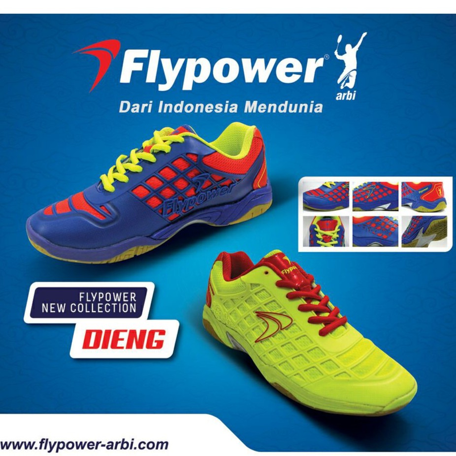 Jual Sepatu Badminton Bulutangkis Flypower Dieng | Shopee Indonesia