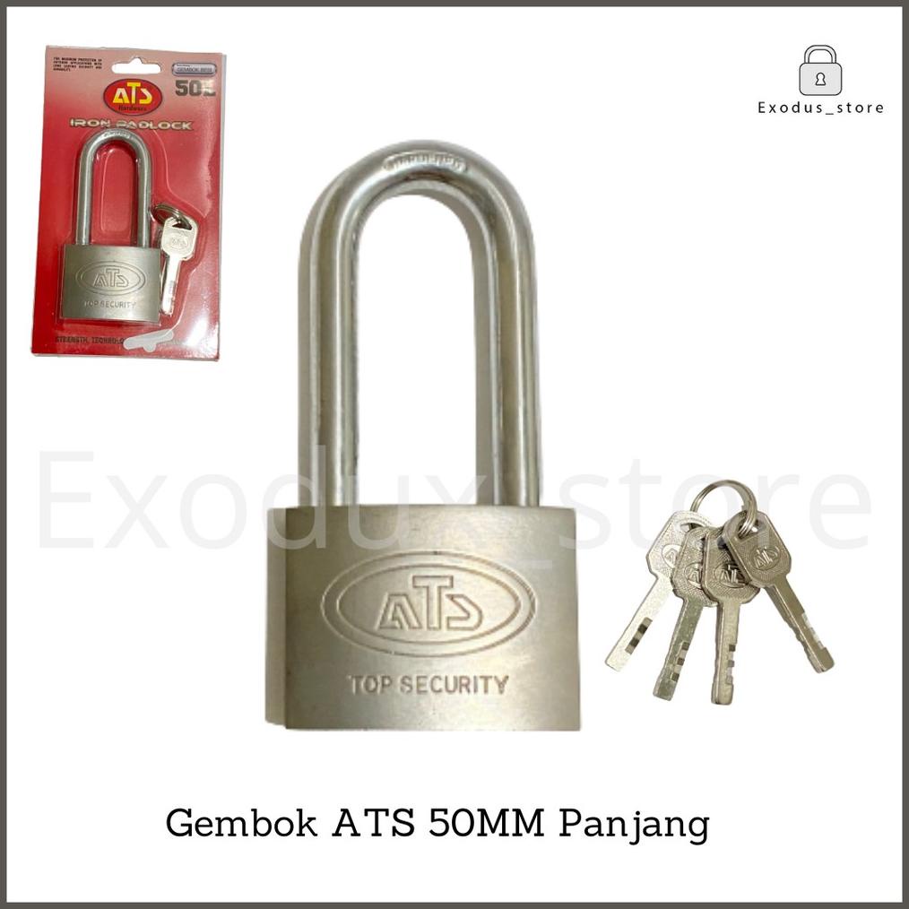 Jual Kunci Gembok Pagar Ats 50 Mm Leher Panjang Besar/ Gembok Pager ...