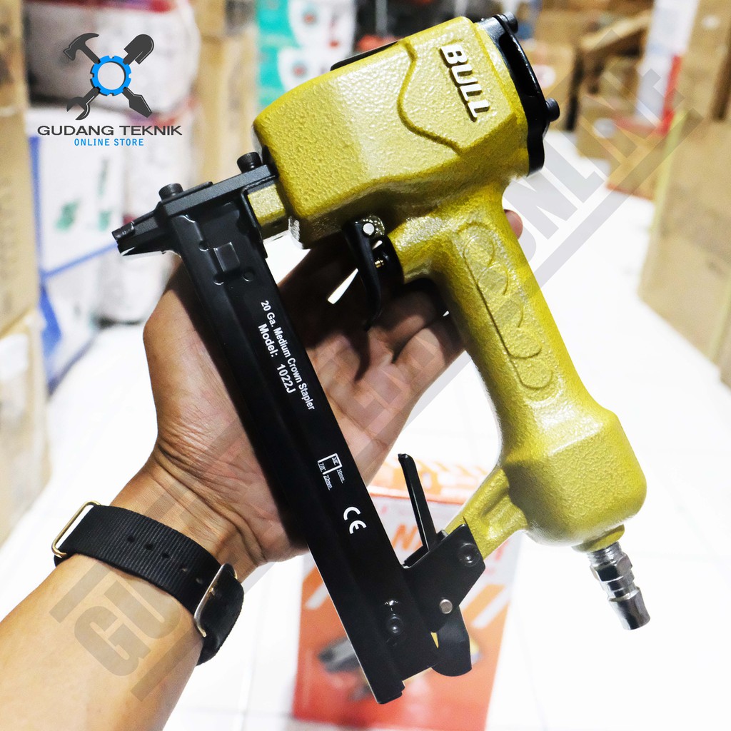 Jual (BULL 1022J ANGIN) AIR Nailer Tipe U BULL 1022J / Mesin Staples ...