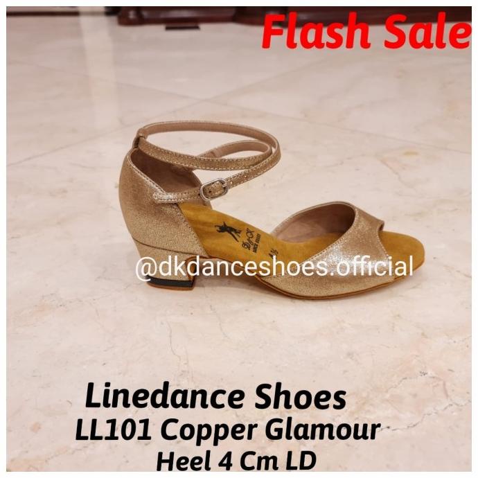 Jual Sepatu Linedance, sepatu dansa (LL101 Copper GL) | Shopee Indonesia
