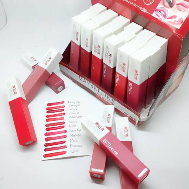 Jual LIP MAYBELLINE BARCODE 6185A (6pcs) warna mix | Shopee Indonesia