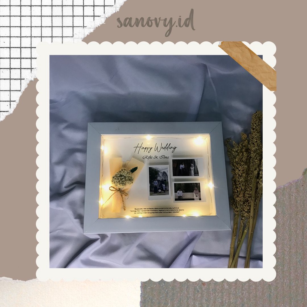 Jual frame 3d ukuran 15x20 kado wisuda, ulang tahun, engagement dan ...