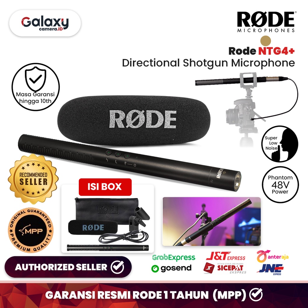 Jual Rode NTG4+ Directional Shotgun Microphone Rode NTG 4+ NTG4 + NTG4 ...