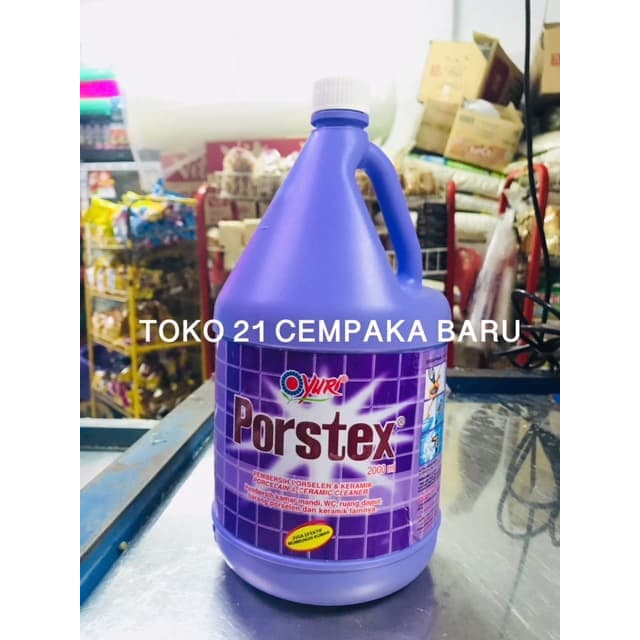 Jual Yuri Porstex Warna UNGU Botol 2000 ml | Pembersih Porselen Keramik ...