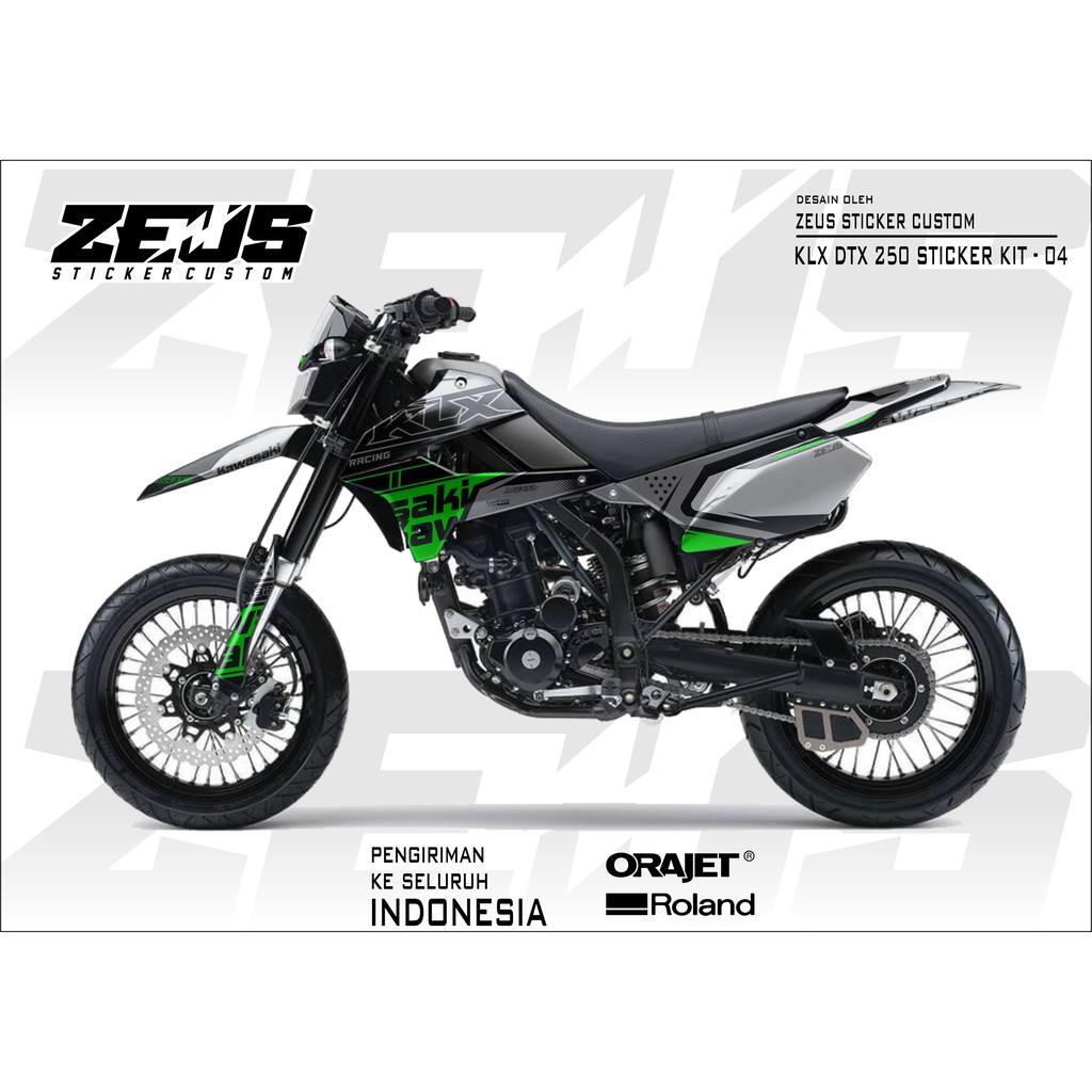 Jual Decal Sticker - Stiker Dekal Klx Dtx 250 Zeus SC 04 | Shopee Indonesia